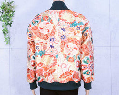 Japanese Vintage Kimono Remake Jacket Sukajan MaruObi silk Colorful ...